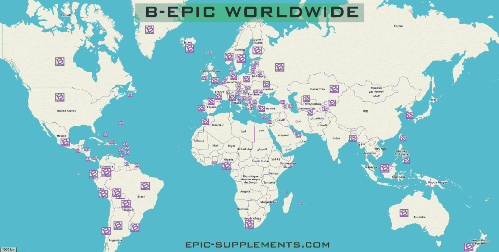 BEpic worldwide (list of countries)